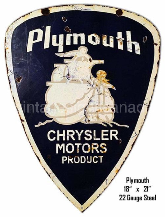 Plymouth Chrysler Reproduction Gas Station Laser Cut Out Sign | Vintage ...