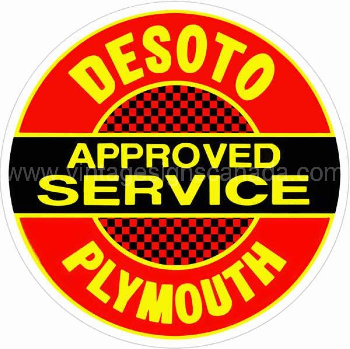 Reproductoin Desoto Plymouth Service Sign | Vintage Signs Canada