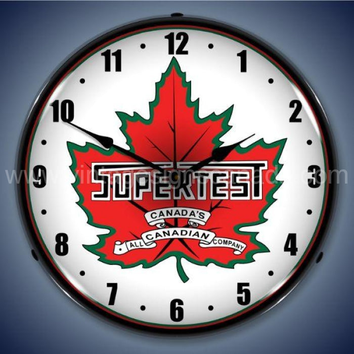 Supertest Gas LED Clock | Vintage Signs Canada